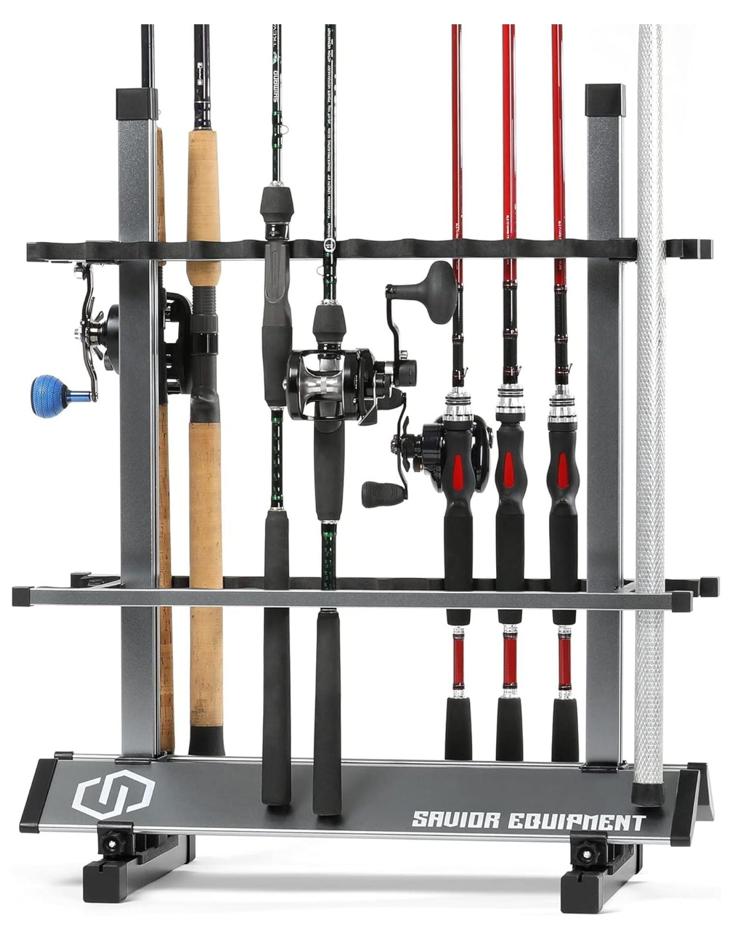 Fishing Rod Rack Holder Organizer, Lightweight Aluminum Vertical Fish ...