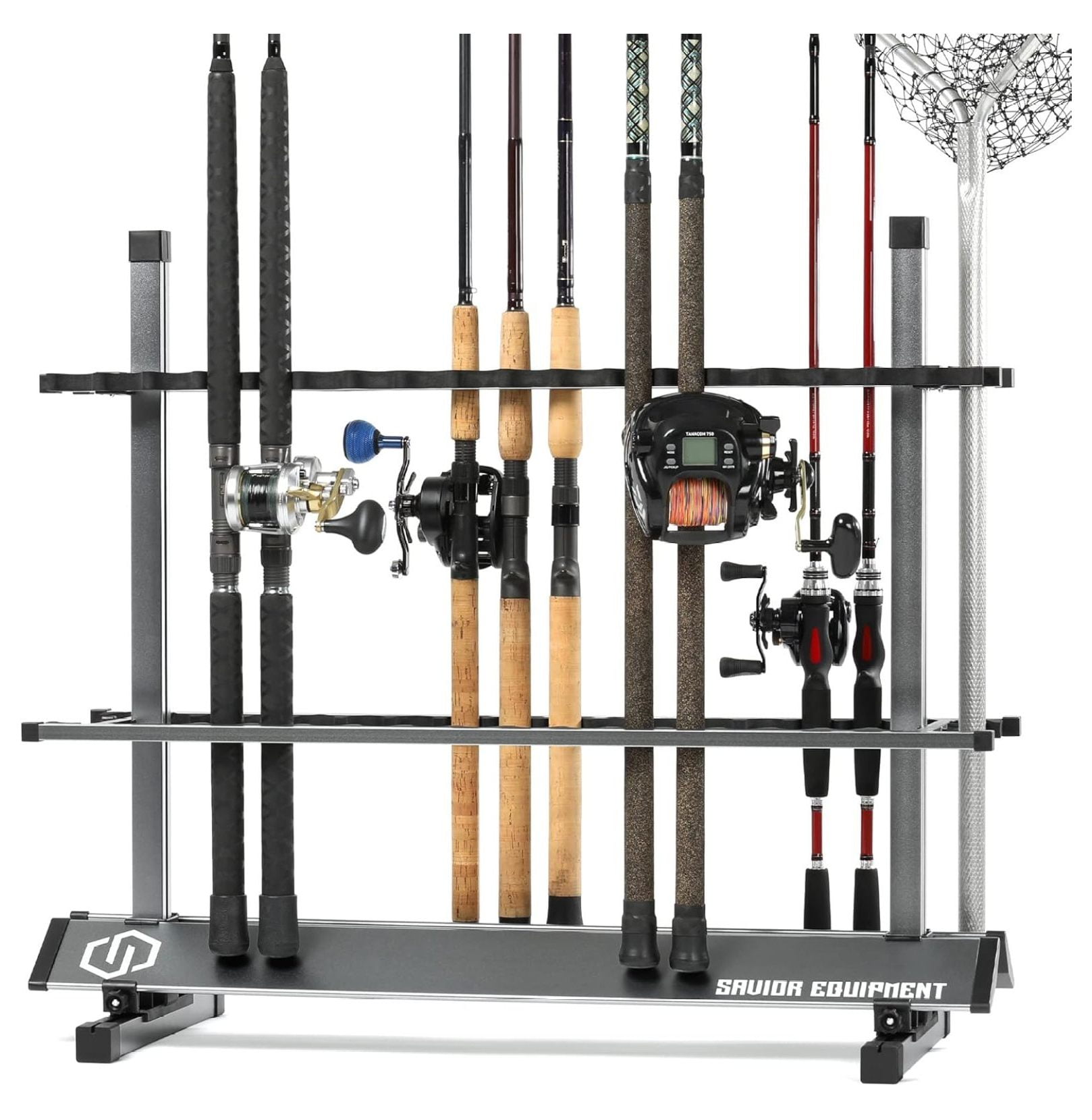 Fishing Rod Rack Holder Organizer, Lightweight Aluminum Vertical Fish ...