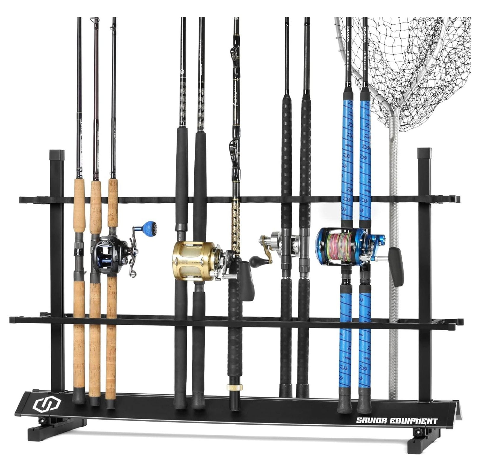 Fishing Rod Rack Holder Organizer, Lightweight Aluminum Vertical Fish ...