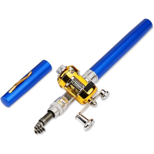 Fishing Rod Reel Combo Set, Metal Pocket Pen Fishing Rod Pole Reel ...