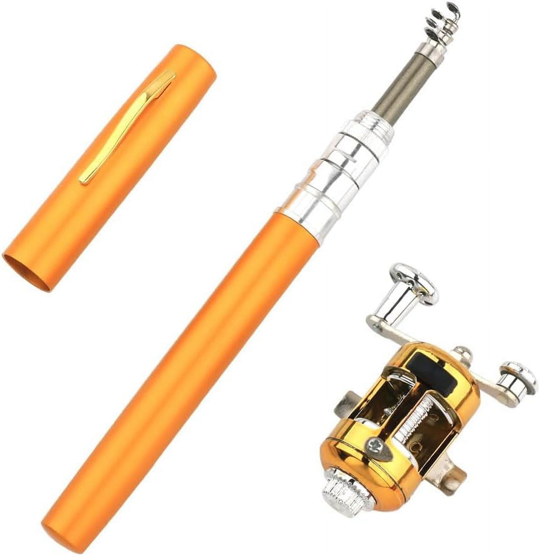 Fishing Rod Reel Combo Set, Metal Pocket Pen Fishing Rod Pole Reel ...