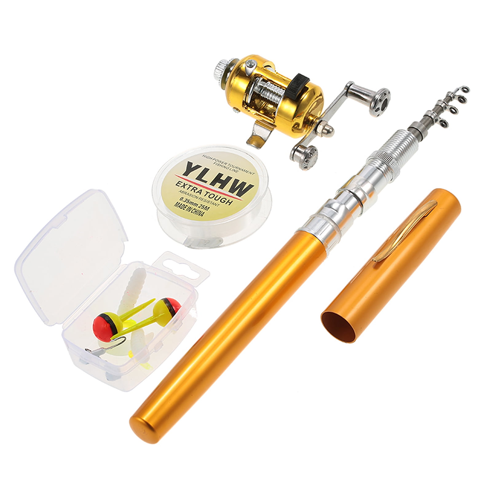 Fishing Rod Reel Combo Set Mini Telescopic Portable Pocket Pen Fishing ...