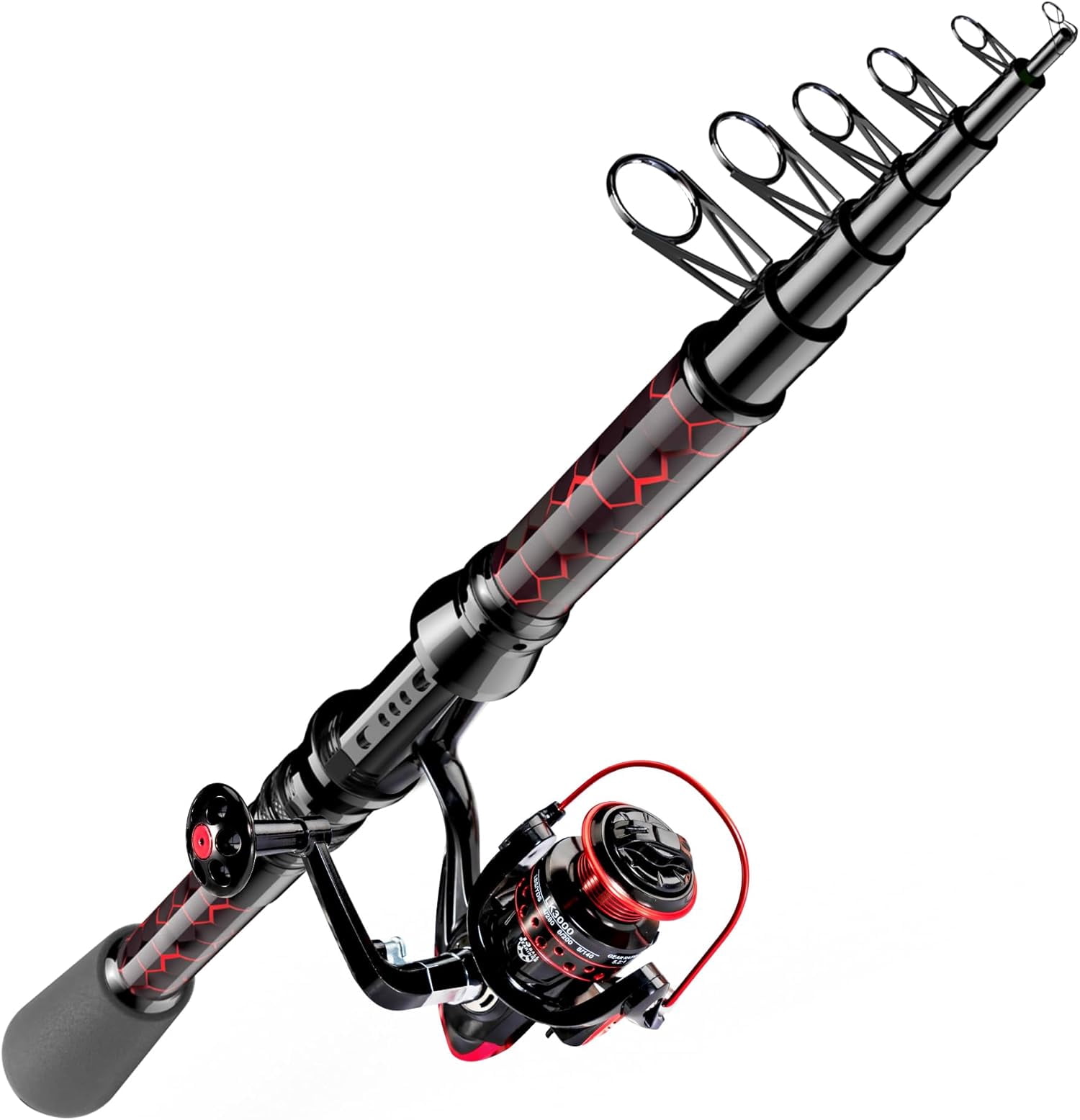 Fishing Rod and Reel Combos, Design with X-Warping Painting, Carbon ...