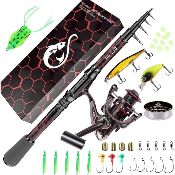 Fishing Rod and Reel Combos, Design with X-Warping Painting, Carbon ...