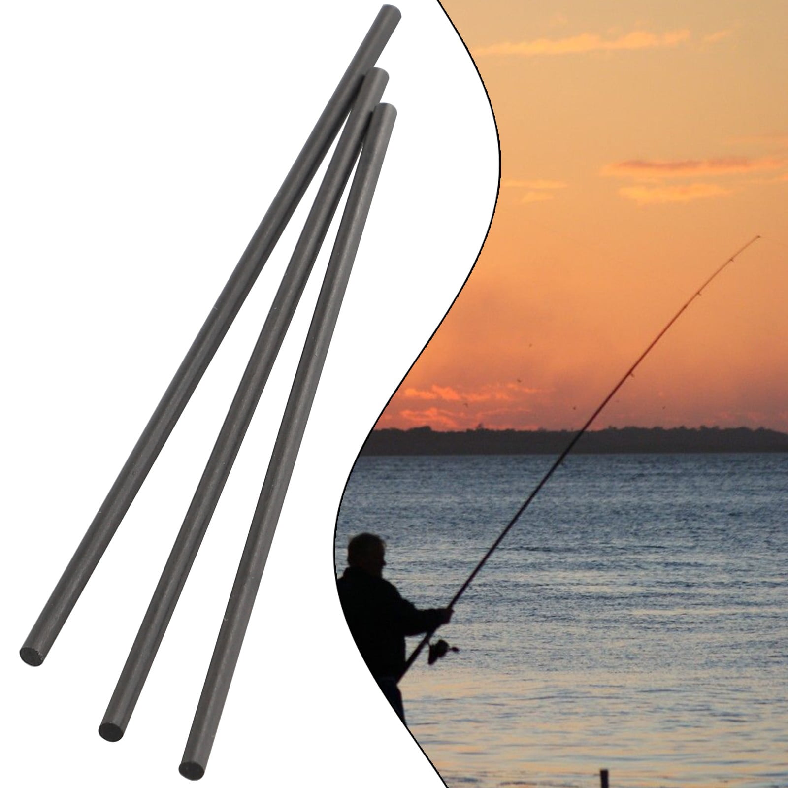 Fishing Rod Repair Kit Carbon Fiber 1mm~9.5mm*10cm for Broken Fishing ...