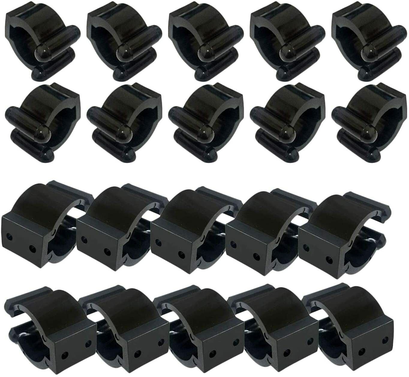 Fishing Rod Storage Clips Pole Holder Rack Organizer Wall Mounted Black ...