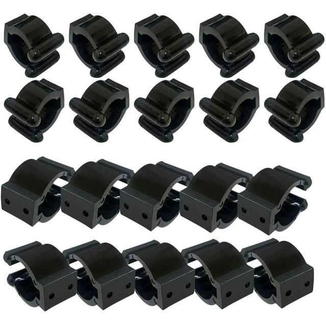 Fishing Rod Storage Clips Pole Holder Rack Organizer Wall Mounted Black ...