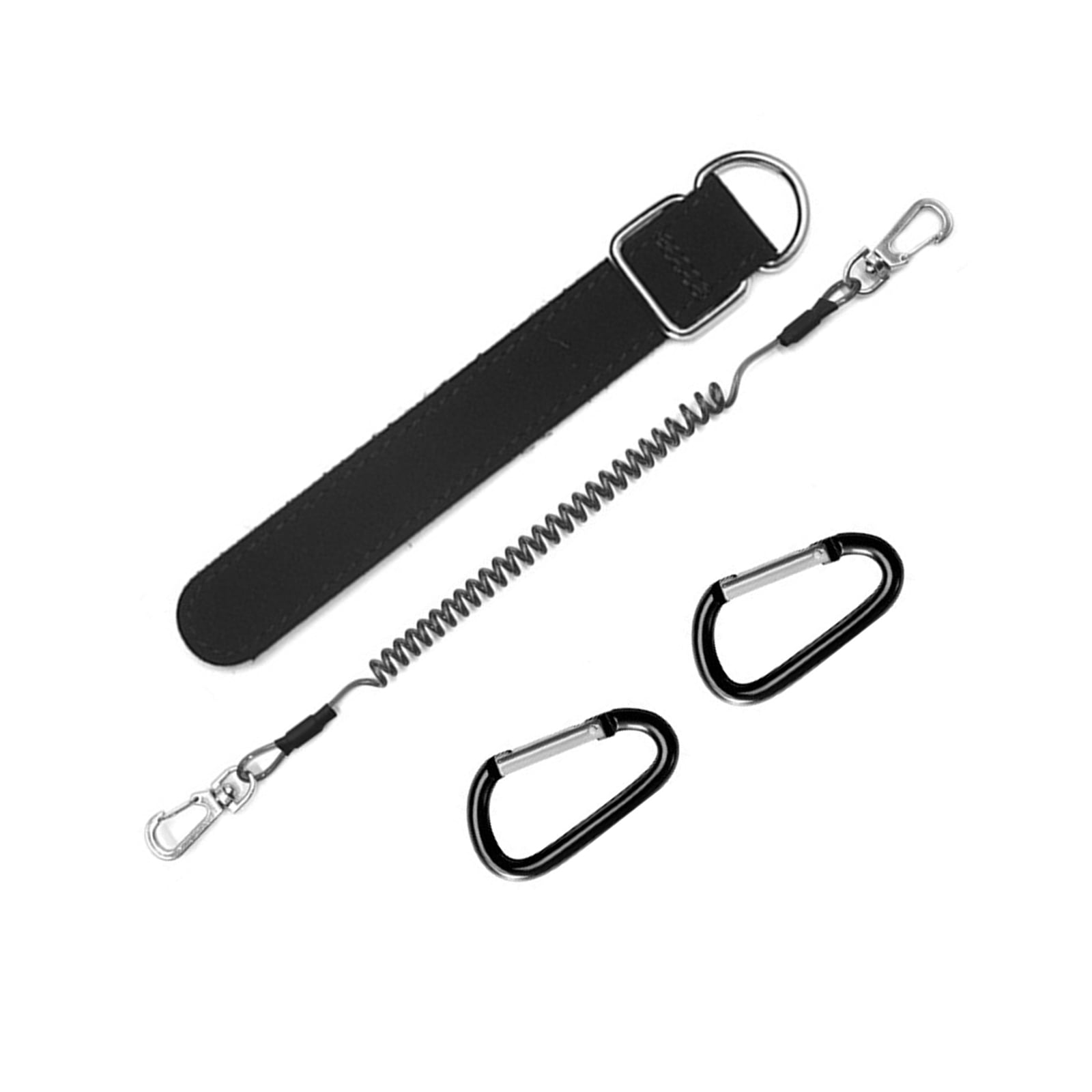 Fishing Rod Tie Belts with Spring Rope and Carabiners for Antislip ...