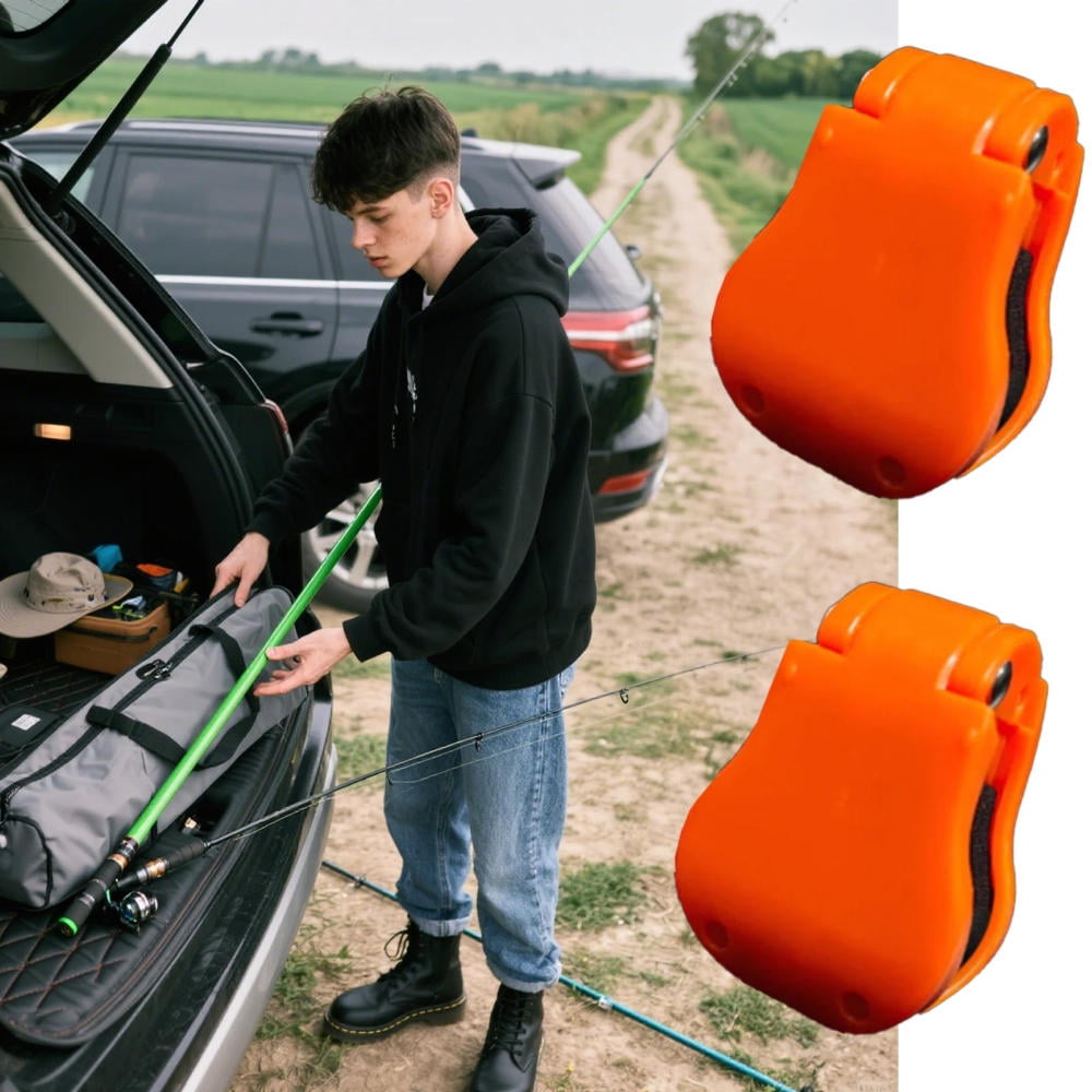 Fishing Rod Tie Holder 2 Pieces Pole Keeper Rod Tie Tackle Clips Holder ...