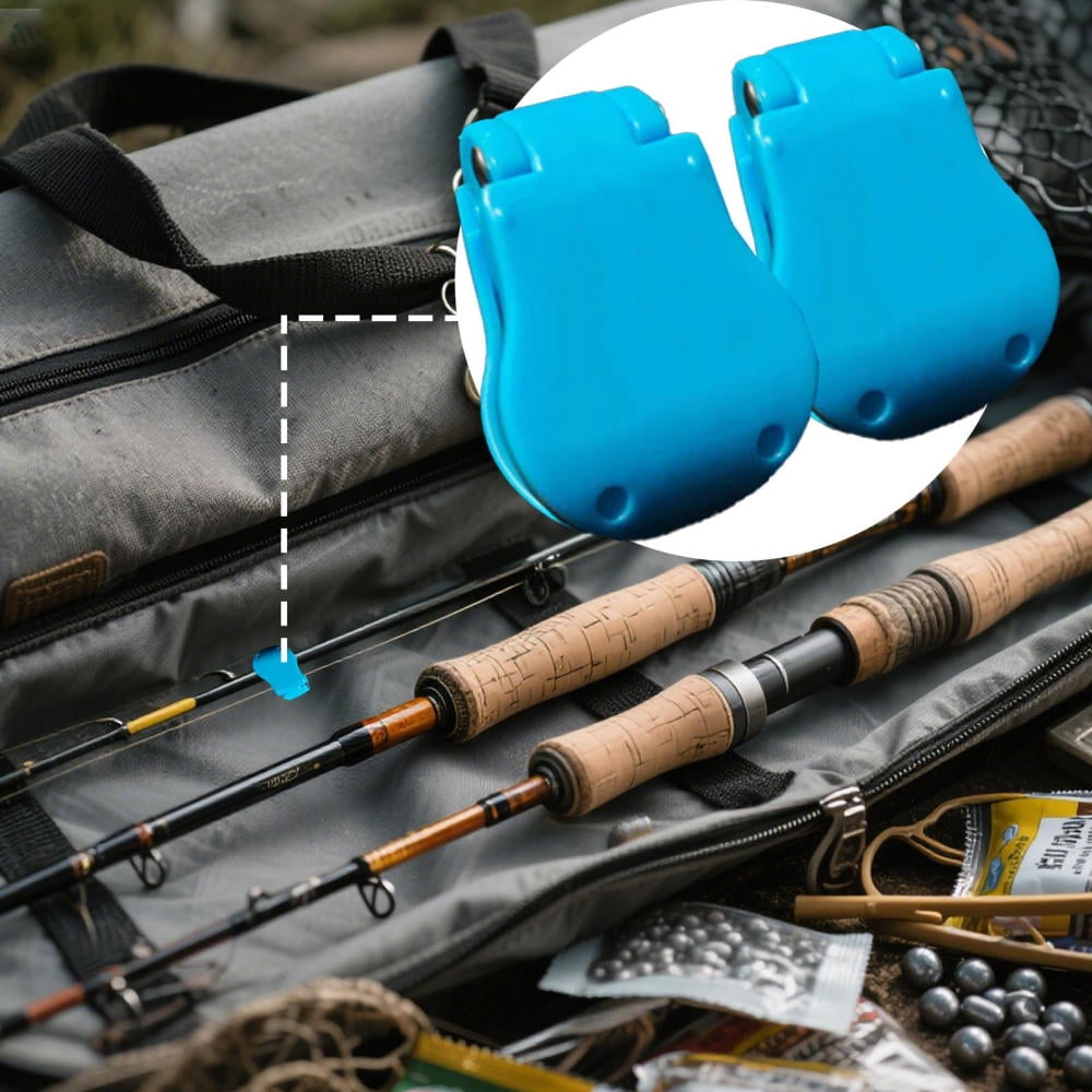 Fishing Rod Tie Holder 2 Pieces Pole Keeper Rod Tie Tackle Clips Holder ...