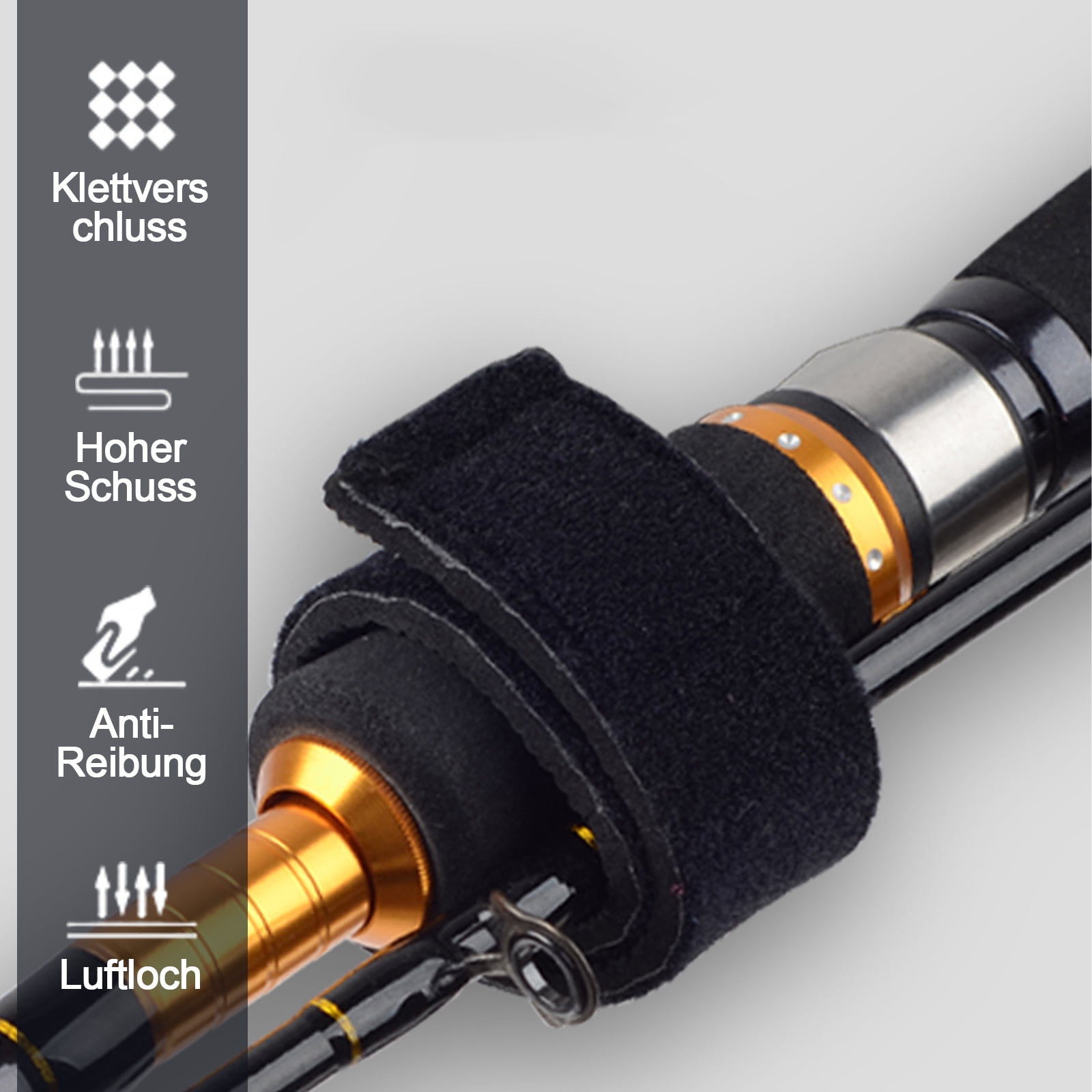 Fishing Rod Wrap For Most Rod Types, Adjustable Tightness Elastic ...