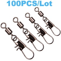 100Pcs Fishing Barrel Swivel with Nice Snap Fishing swivels snaps for ...