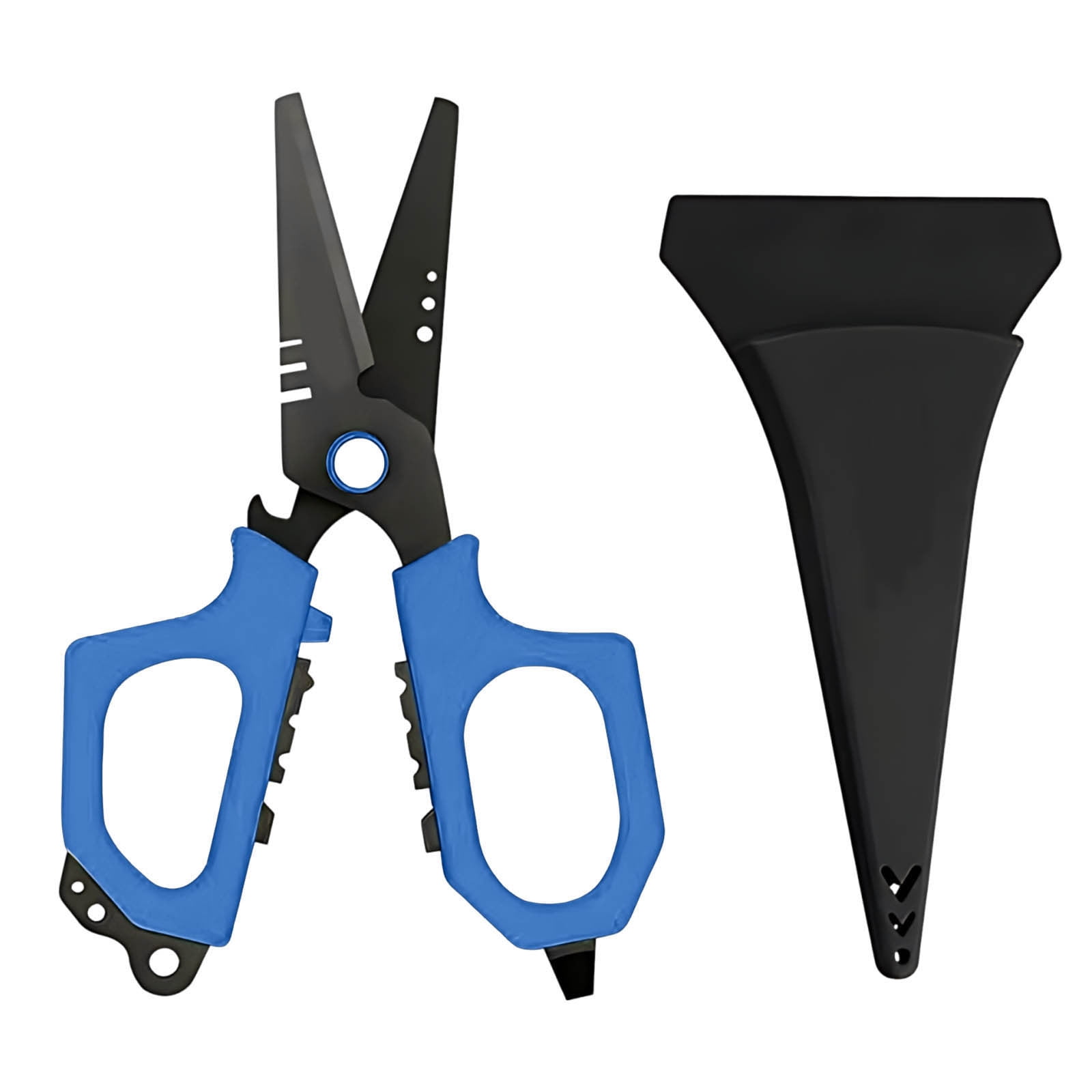 Fishing Scissors 6.4" Pro Fishing Shears Dual Serrated Blades, Fishing ...
