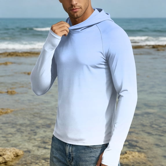 Fishing Shirts for Men Long Sleeve Sun Hoodie Performance Soft Rash ...