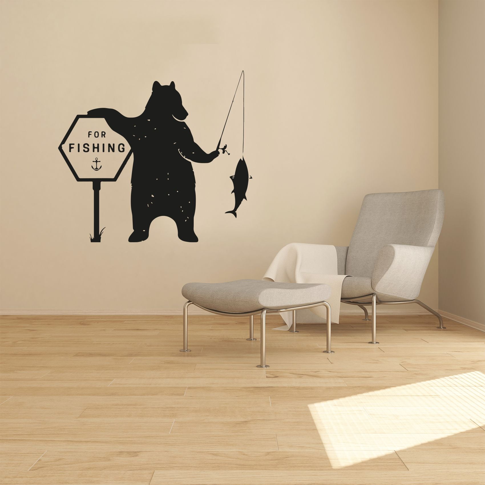 Fishing Signage For Fishing Anchor Signage Huge Bear Fishing Silhouette ...
