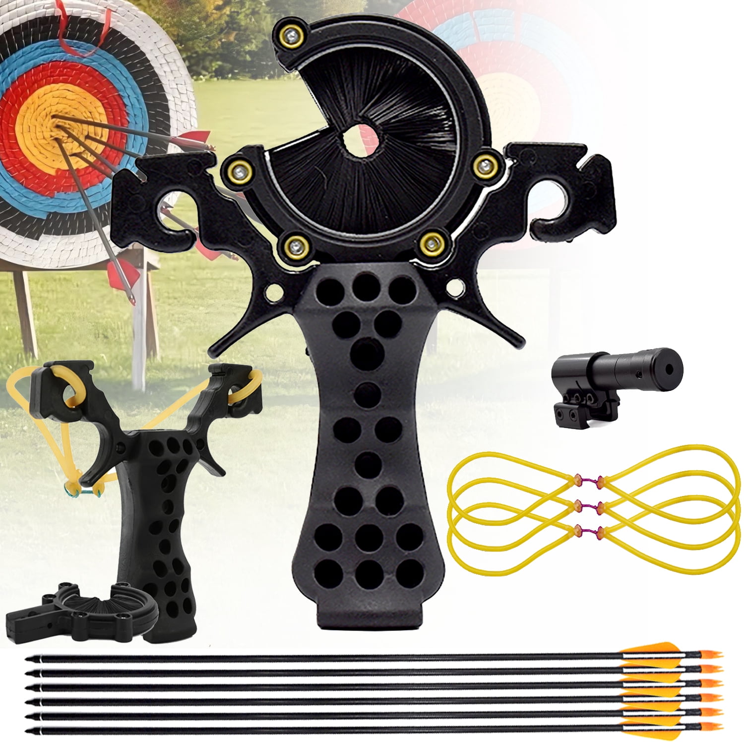 Piaoyu Multifunctional Shooting Slingshot with 6pcs Arrows and Laser ...