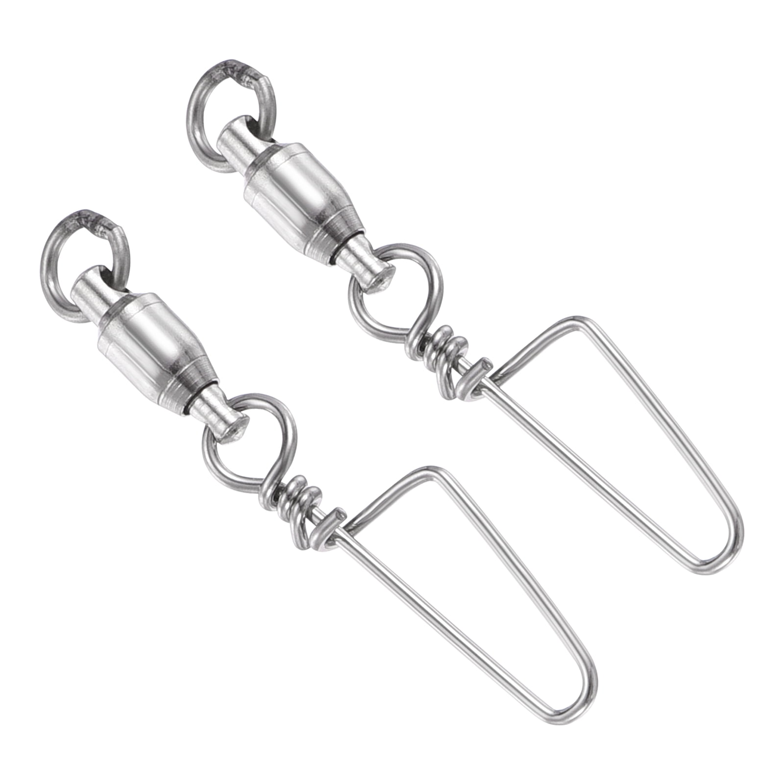 Fishing Snap Swivels, 28lbs Stainless Steel Ball Bearing Tackle 16 Pack ...