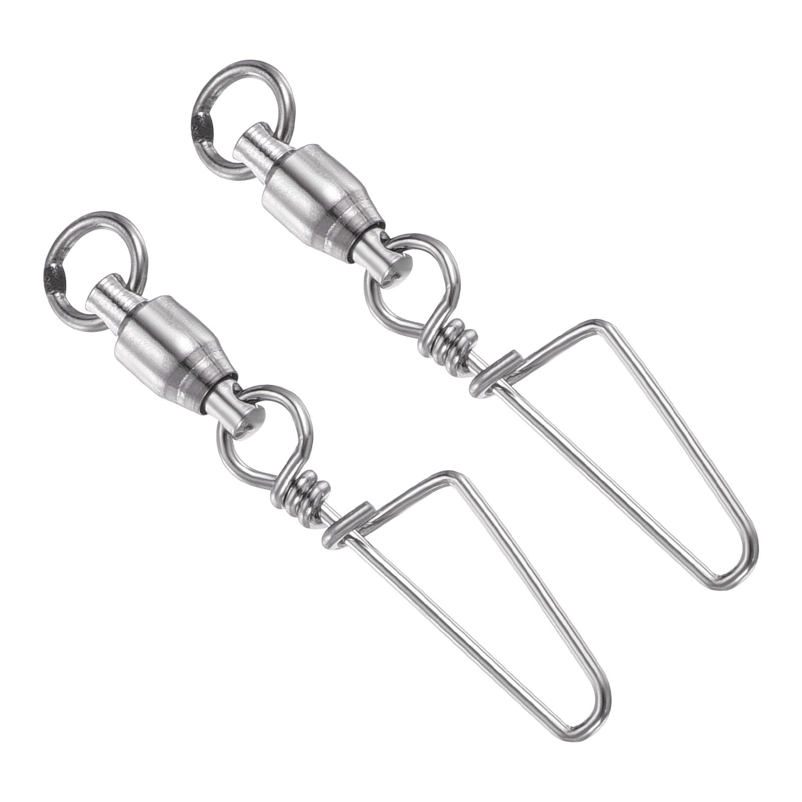 Fishing Snap Swivels, 44lbs Stainless Steel Ball Bearing Tackle 16 Pack ...