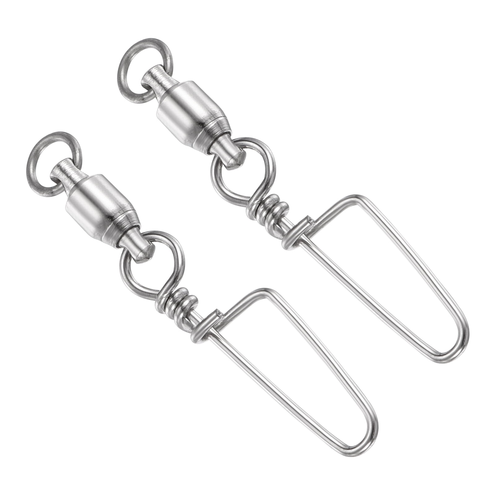 Fishing Snap Swivels, 72lbs Stainless Steel Ball Bearing Tackle 50 Pack ...