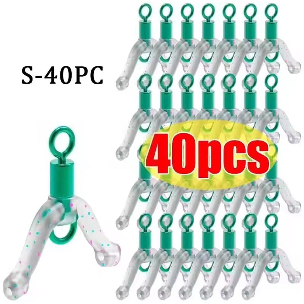 Fishing Snap Swivels Kit, 8-Type Double Hook Connectors for Free Rig ...