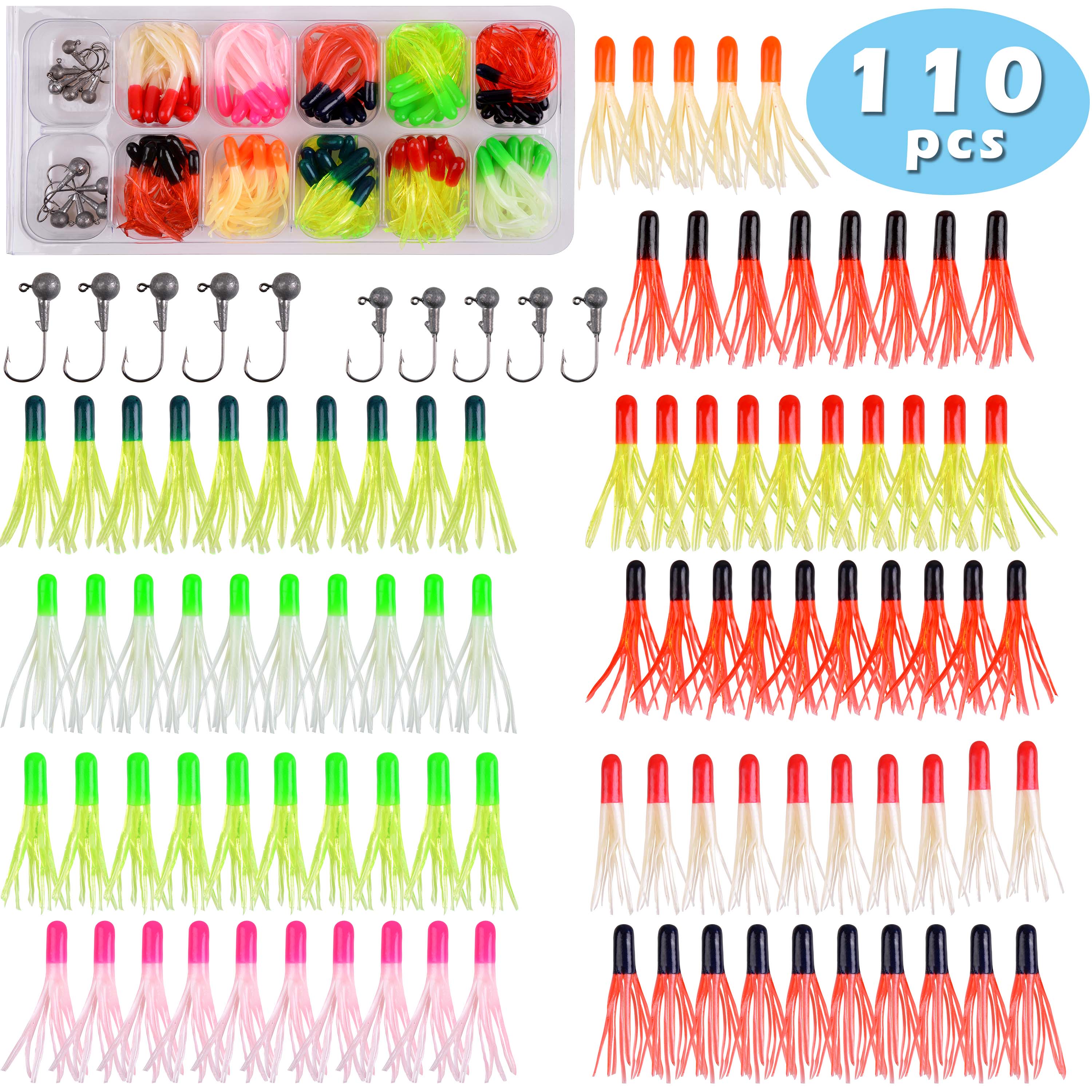 Arkie Lures Salty Crawlin' Grub Plastic Jig, Black/Blue, SICJ-18-4 ...