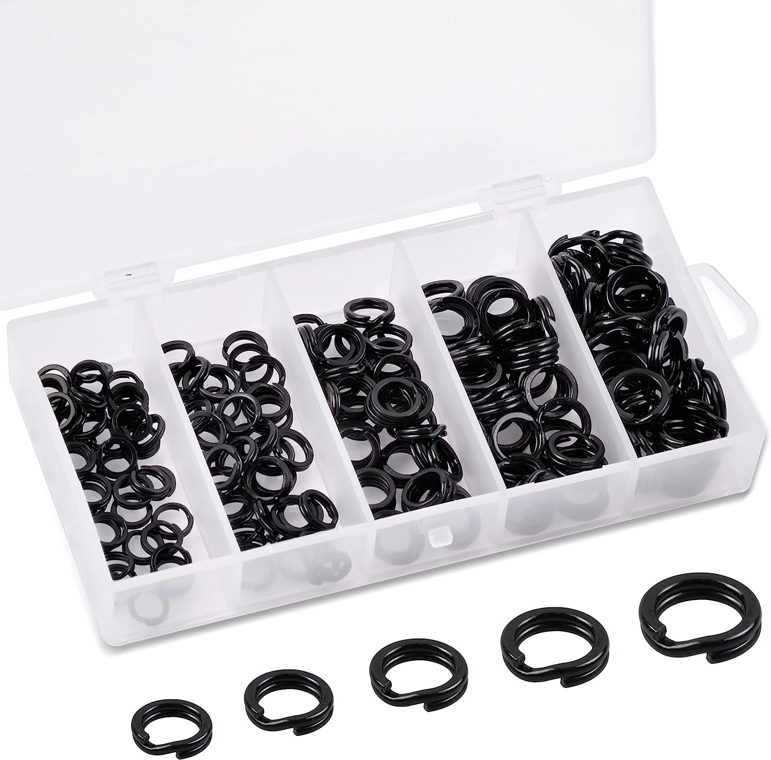 Fishing Split Rings Set-200pcs Stainless Steel Lure Rings Heavy Duty ...