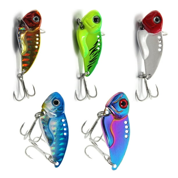 Fishing Spoons Metal Blade Fishing Lures Hard VIB Blade Baits Crank Baits Sinking Lures for Bass ...