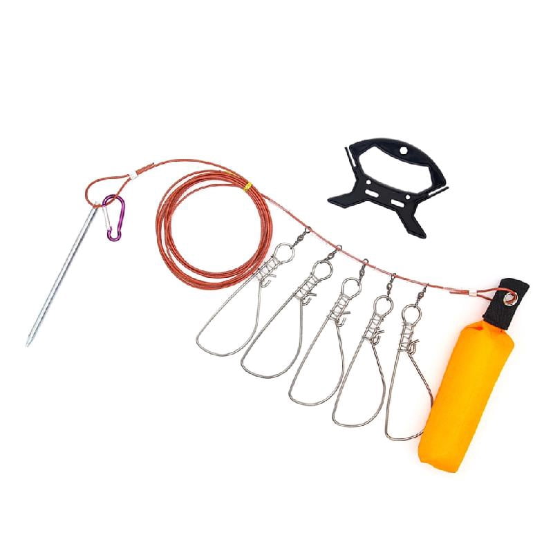 Fishing Stringer Live Fish Big Fish Wire Rope Cable Fishing Holder Set ...