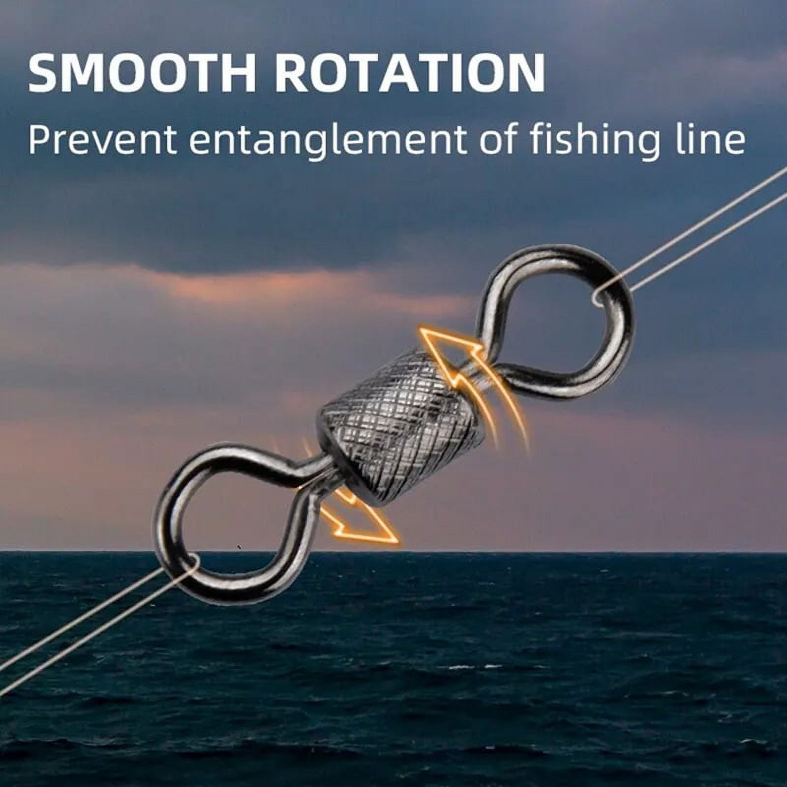 Fishing Swivel Connector Solid Ring Rolling Rotator for Safety Kana ...