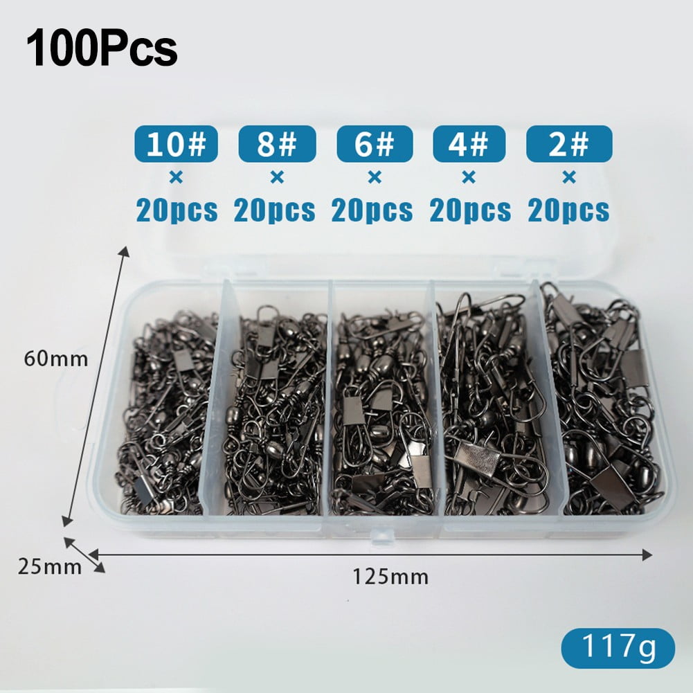 Fishing Swivel Snap Ball Bearing Snap Swivels Interlock Snaps Line Connector - Walmart.com