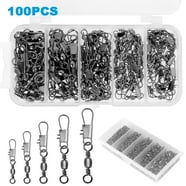 Fishing Swivels Snaps Kit 226pcs/Box Barrel Rolling Swivels Snaps Sinker Weights Crossline Three ...