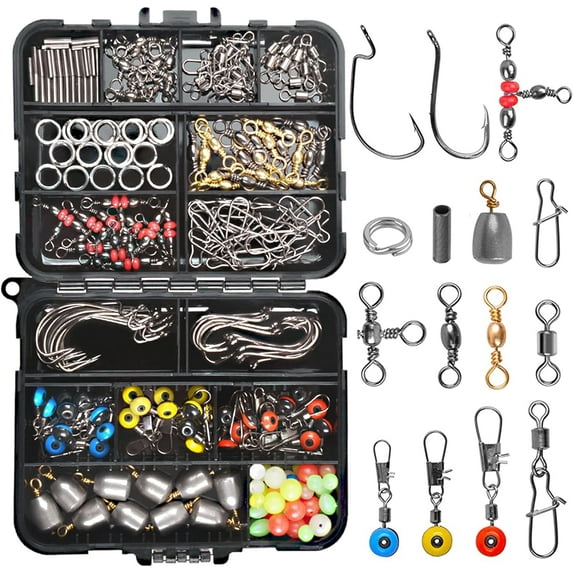 Fishing Swivels Snaps Kit 226pcs/Box Barrel Rolling Swivels Snaps ...