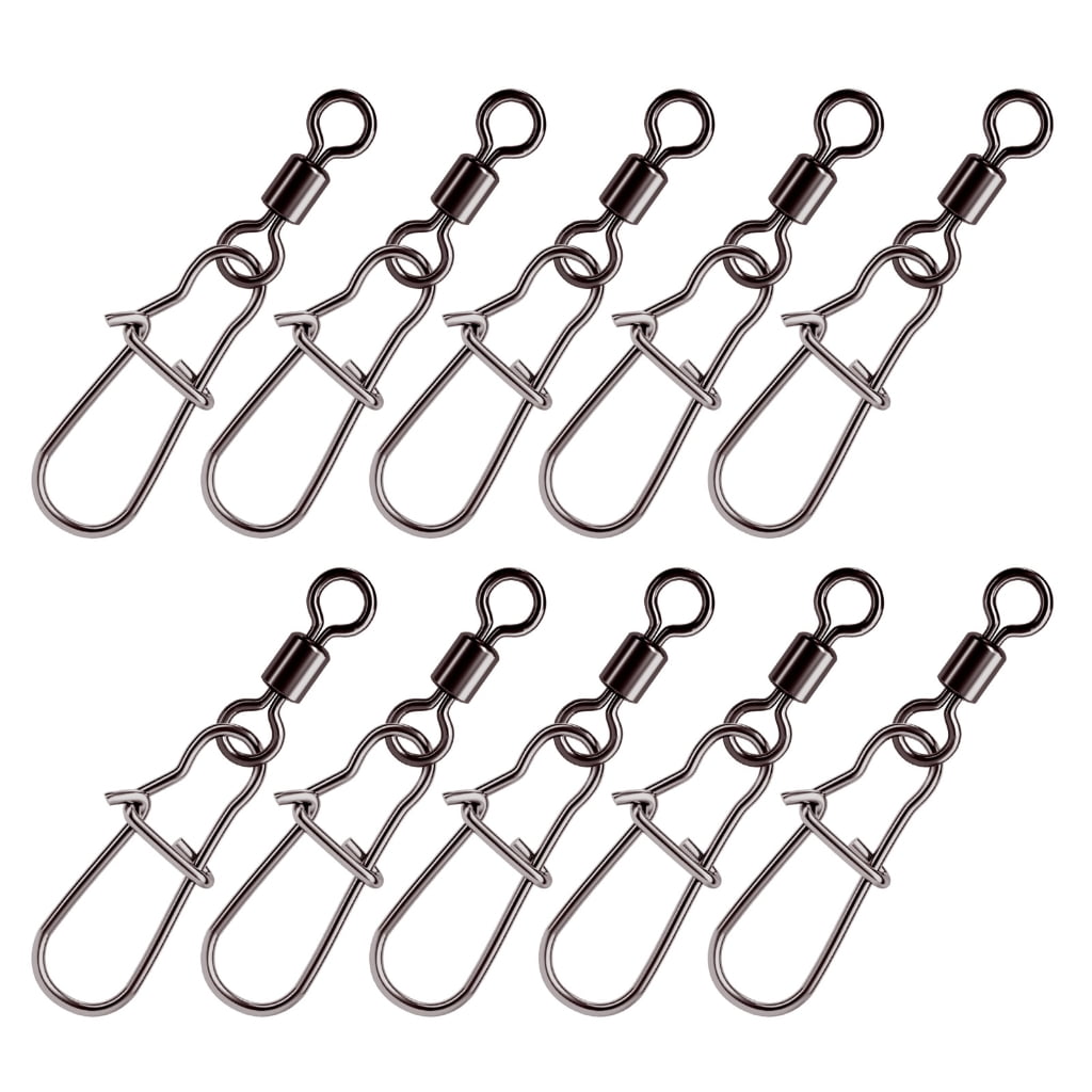 Fishing Swivels and Clip, Stainless Steel Barrels Fishing Swivels with ...