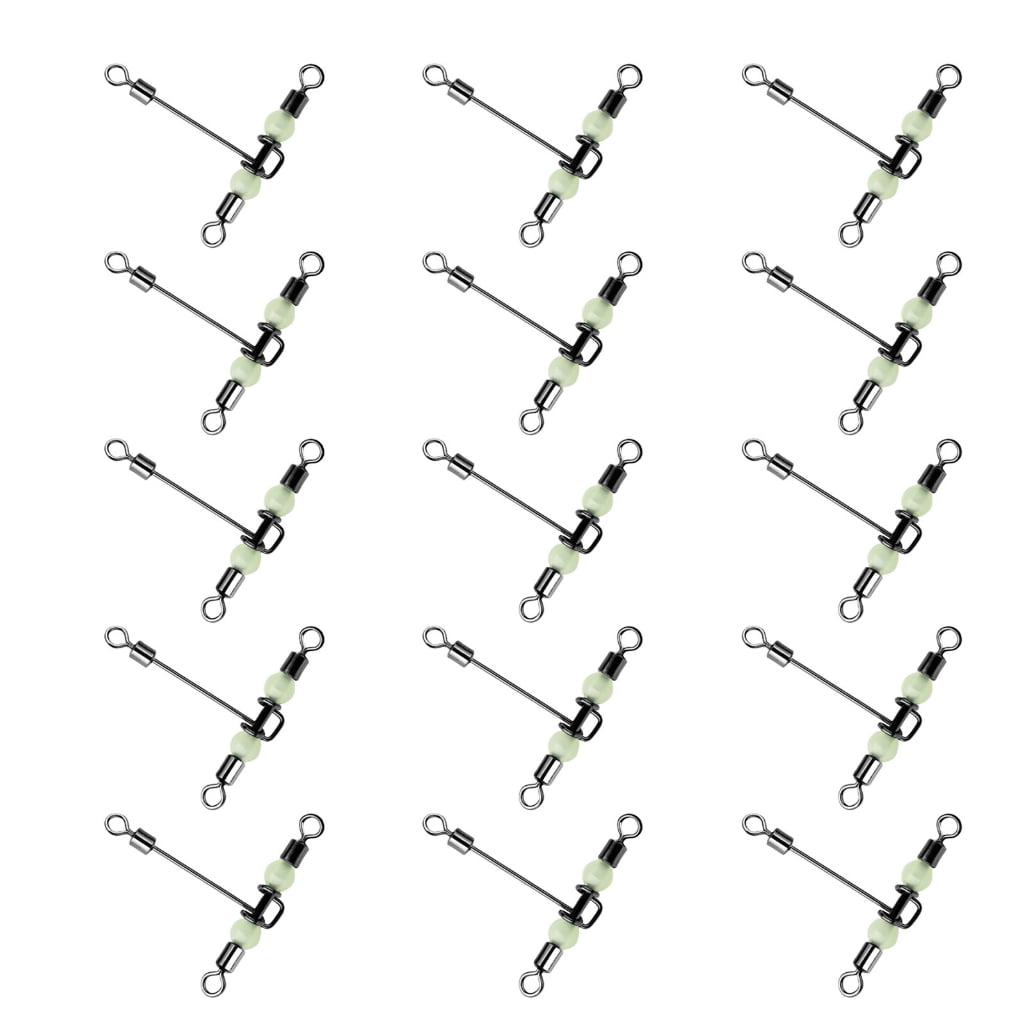 Fishing Swivels with Beads 3 Way Swivels T Shape Swivels for Fishing ...