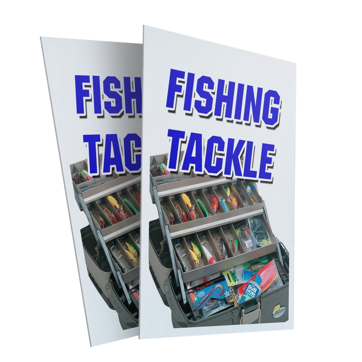Fishing Tackle (2-PACK) 24" x 36" Plastic Signs | Sign Insert 4mm ...