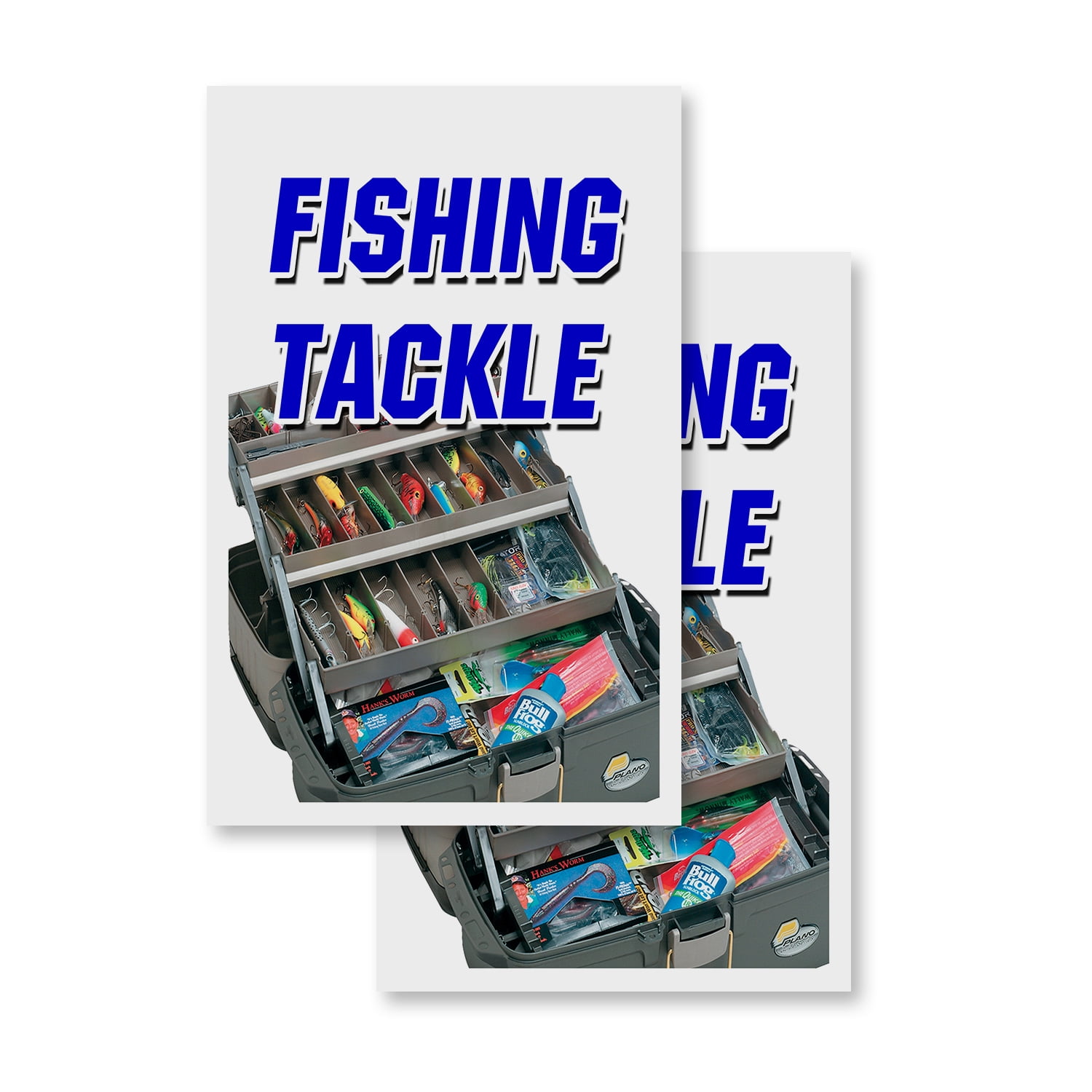 Fishing Tackle (2-PACK) 24" x 36" Vinyl Decals | Sign Insert Peel ...