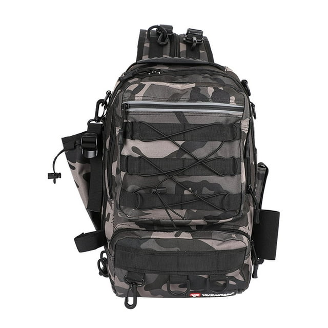 Fishing Tackle Backpack with Rod & Gear Holder,Tackle Sling Bag ...