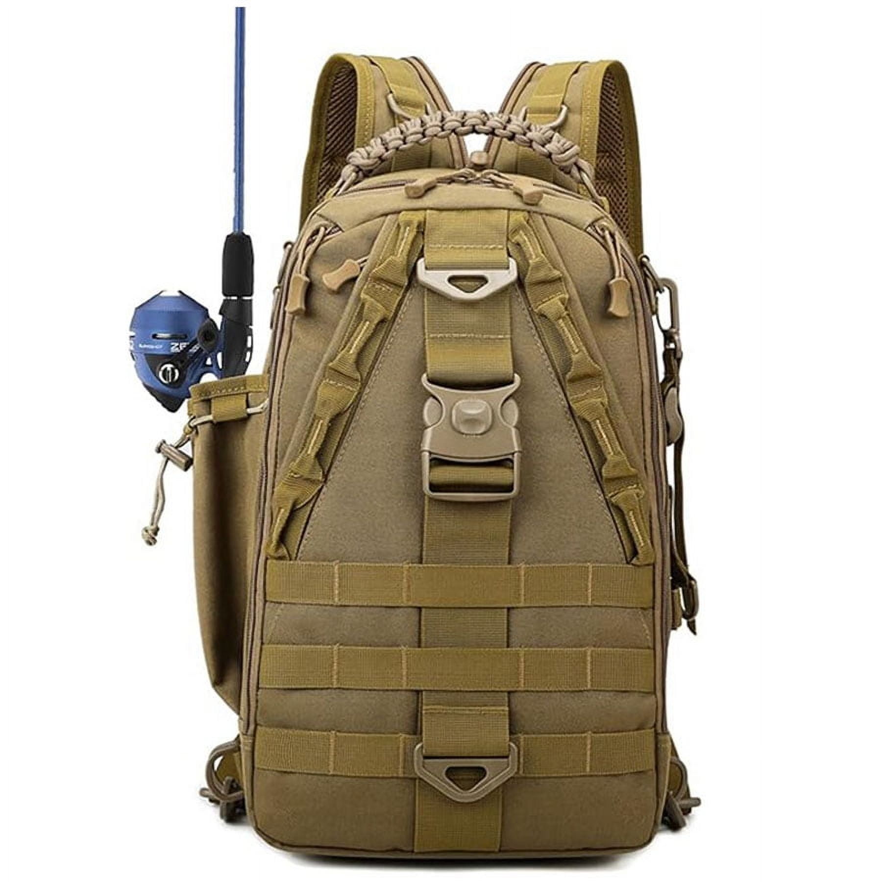 Fishing Tackle Backpack with Rod & Gear Holder, Fishing Backpack with ...