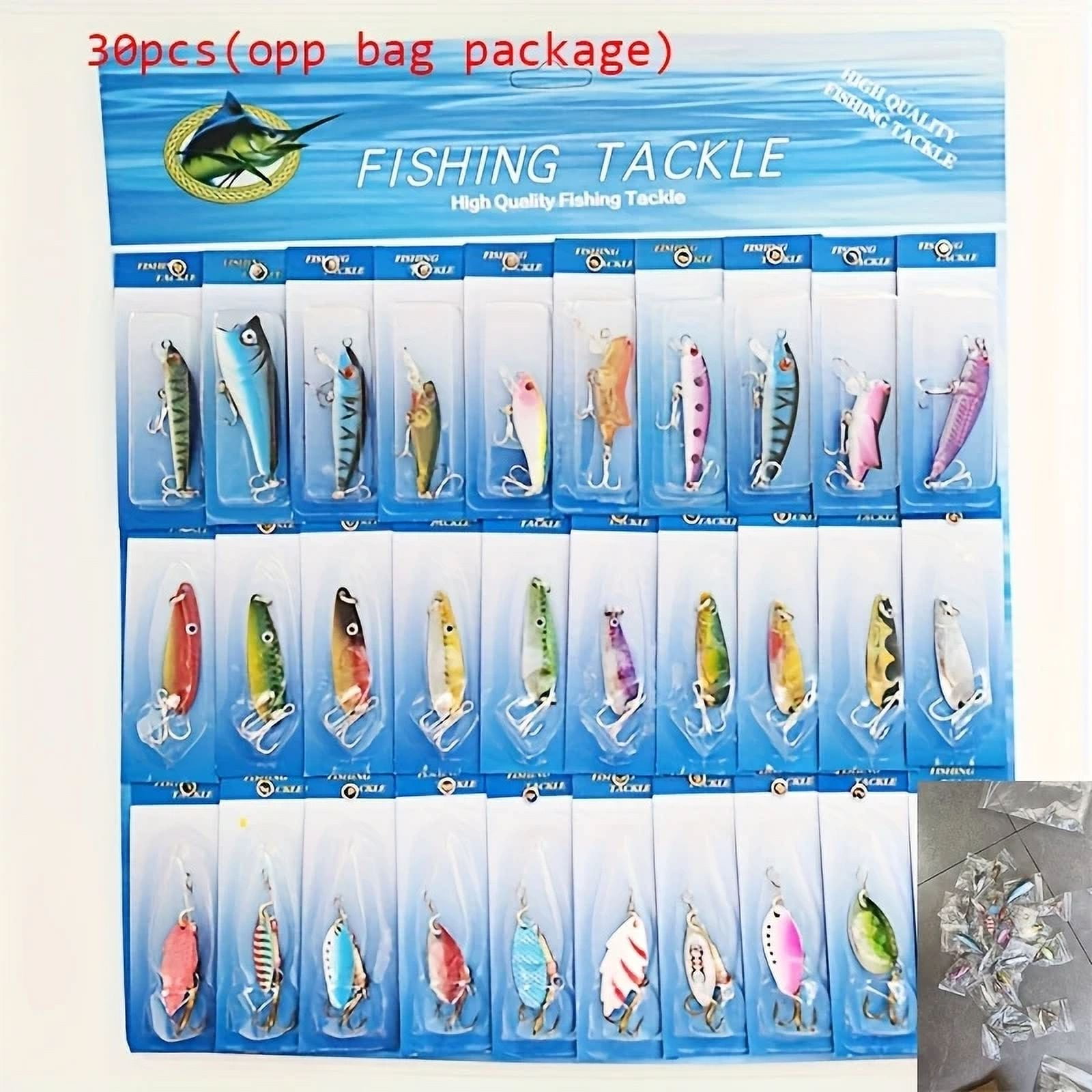 Fishing Tackle Bass Fishing Lures Kit - 30pcs Mixed Color PP Fishing ...