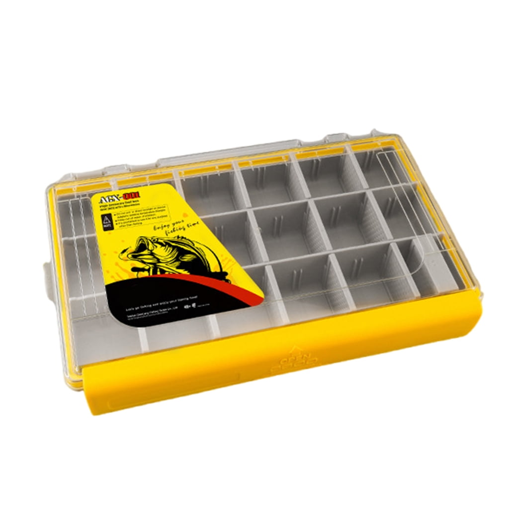 Fishing Tackle Box Lures Storage Box Organizers with Removable Dividers ...
