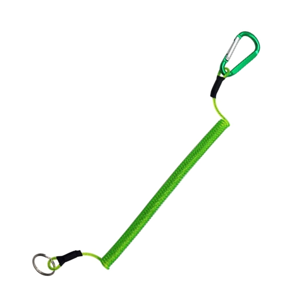 Fishing Tackle Coiled Cable Spring Fishing Lanyard 35cm Retractable ...