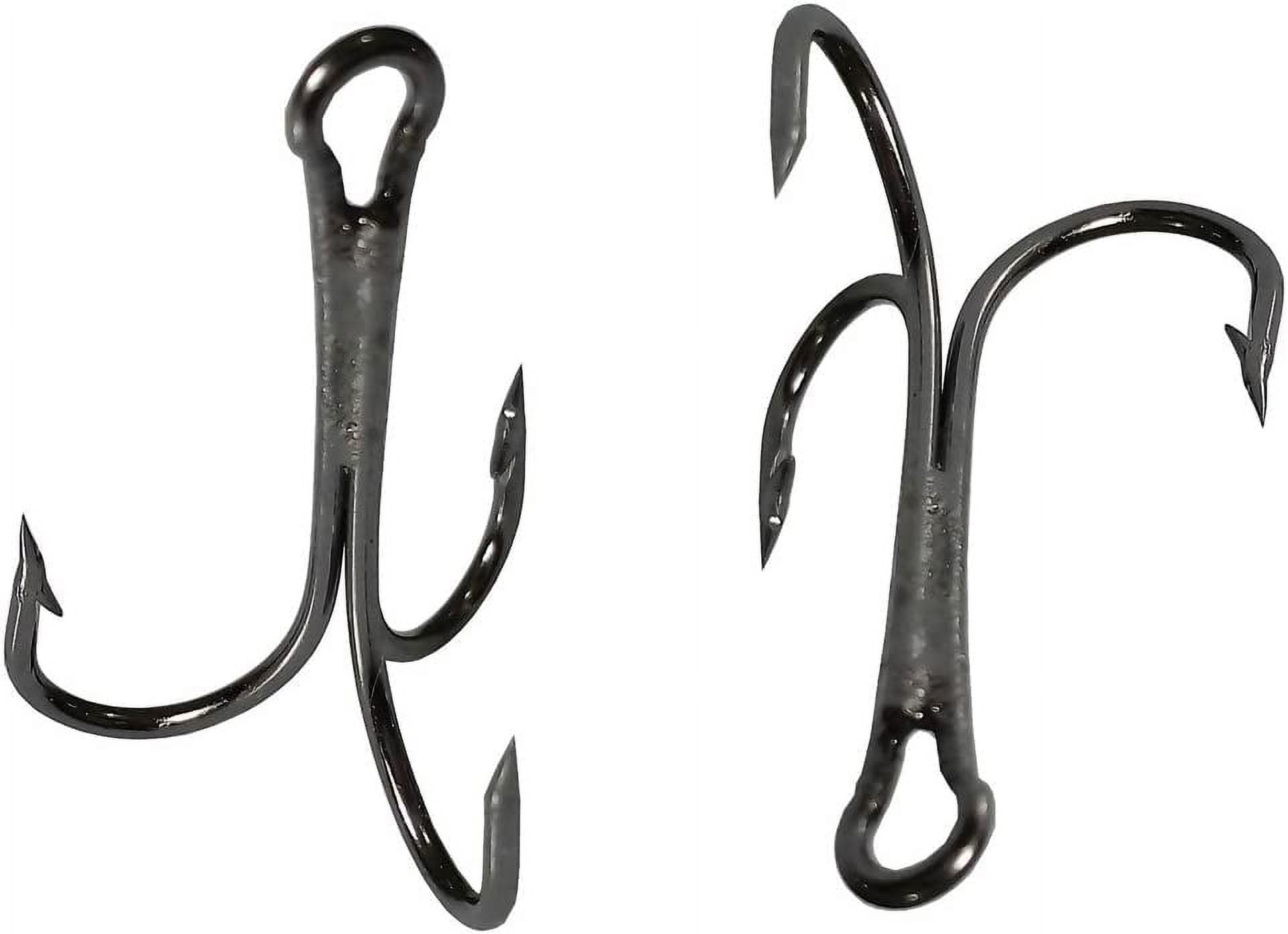 Fishing Treble Hooks Fishing Hooks 50PCS High Carbon Steel Hooks Silver ...