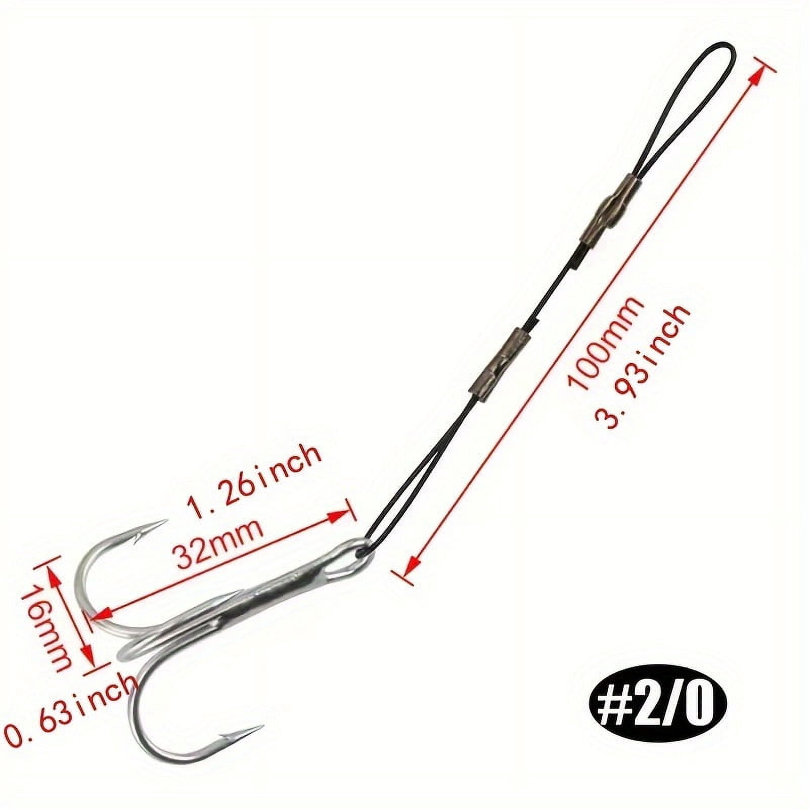 Fishing Treble Hooks, High Carboon Steel Fishing Hook, Perch Bass ...
