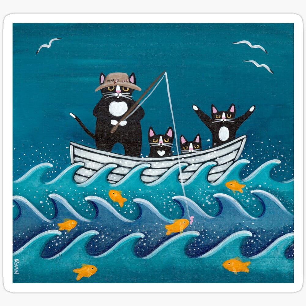 Fishing Trip With Dad Sticker Phone Decal Water Bottle Stickers Car ...