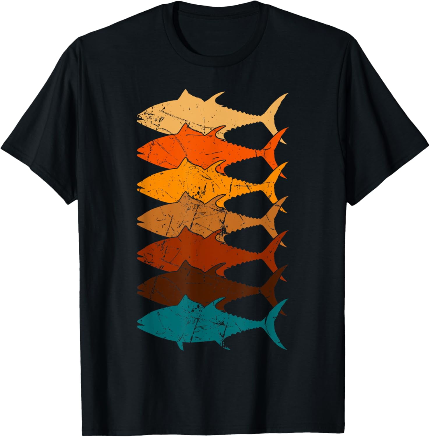 Fishing Tuna Retro Vintage Fisherman Angler Fisher T-Shirt - Walmart.com