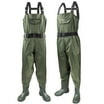 Fishing Chest Waders, Waterproof Nylon PVC Hunting Bootfoot Shoes for Men and Women with Belt ...