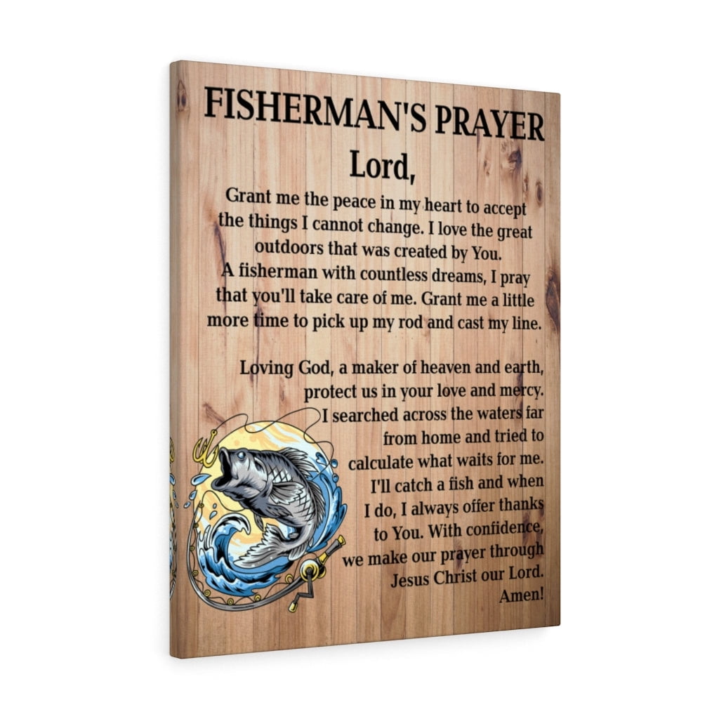 Fishing Wall Decor Fisherman's Prayer Fishing Quote Wall Art For ...