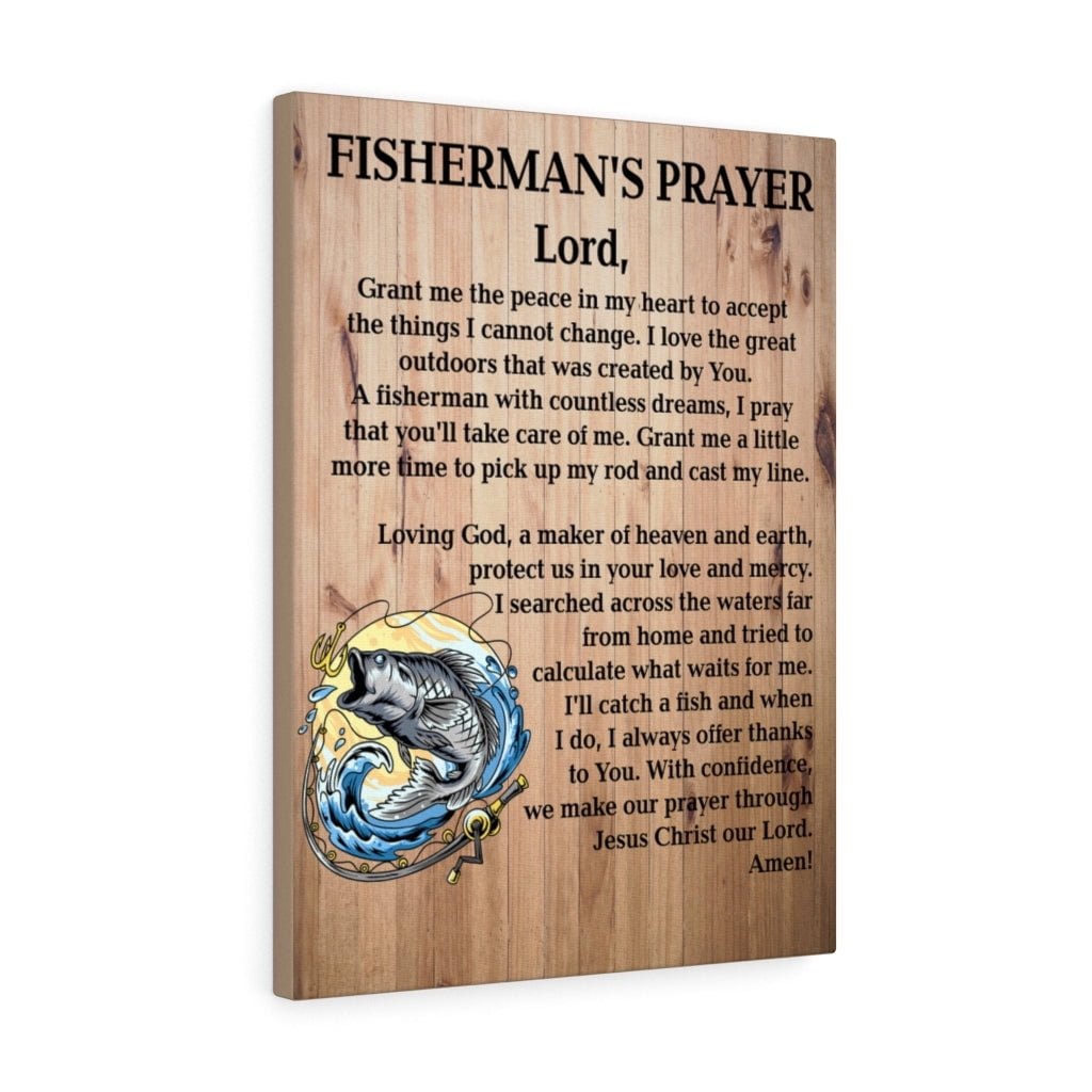 Fishing Wall Decor Fisherman's Prayer Fishing Quote Wall Art For ...