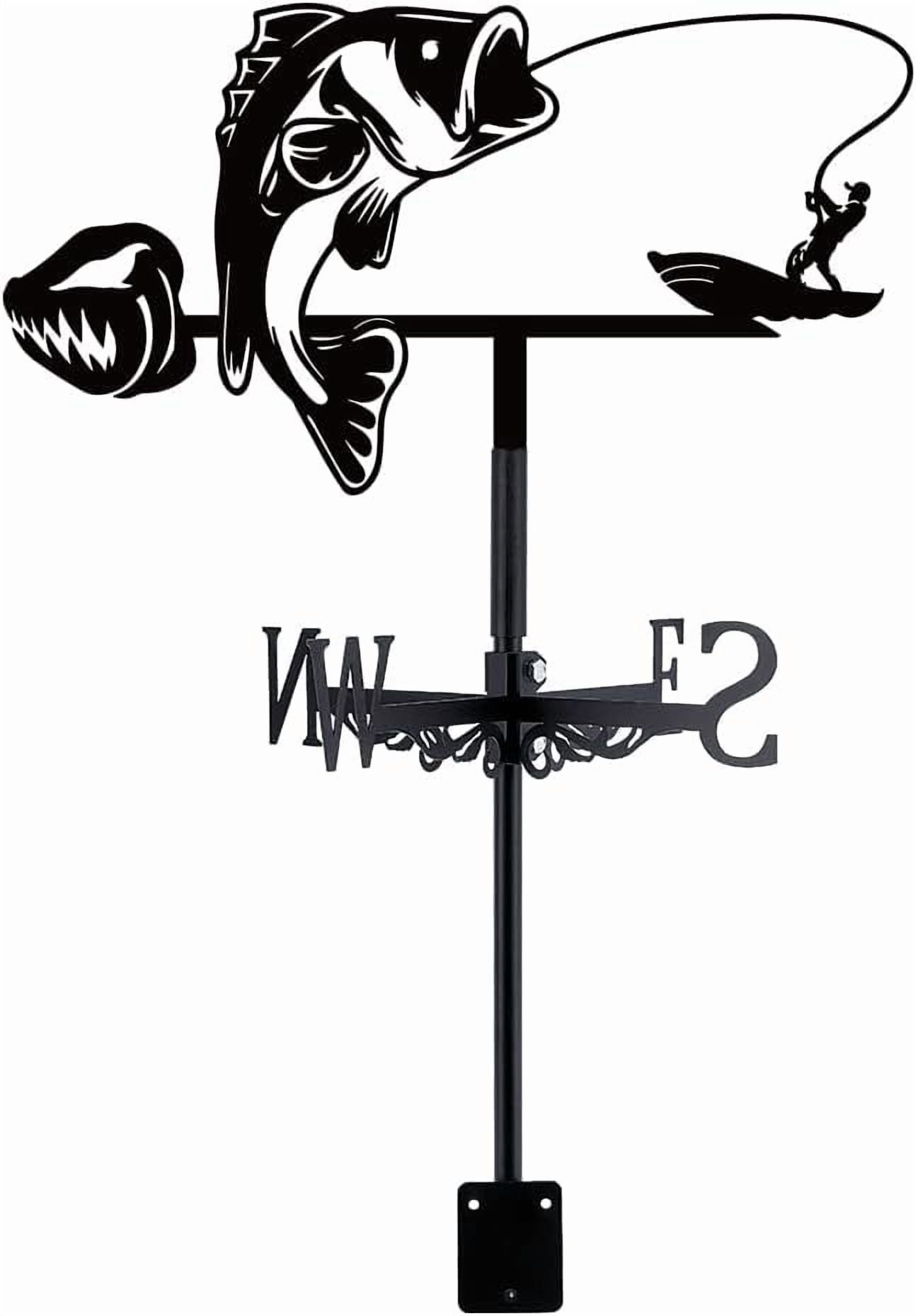 Fishing Weather Vane Metal Wind Direction Indicator Measuring ...