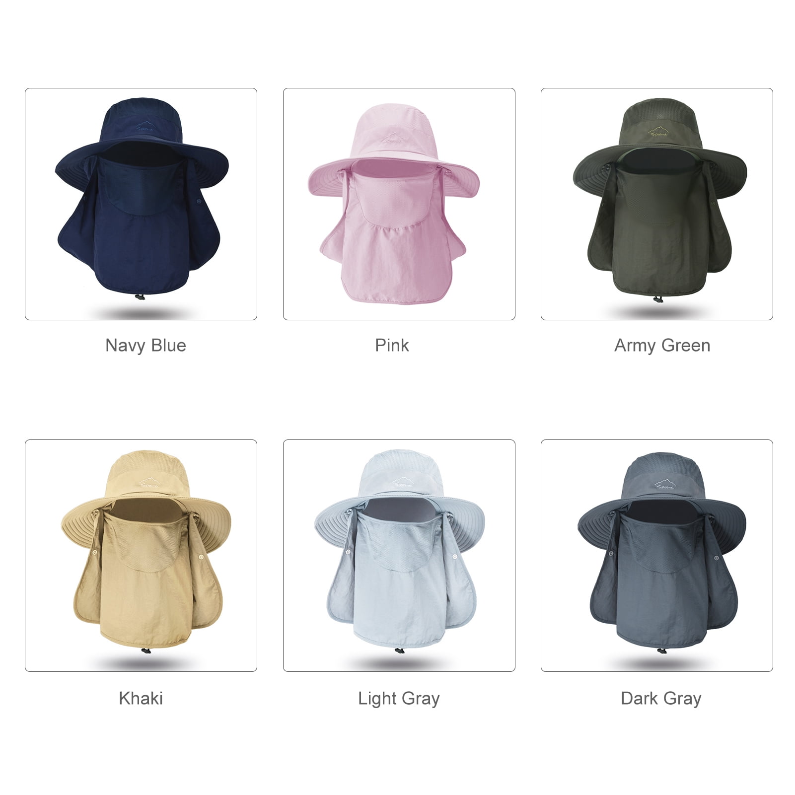 Fishing ,Wide Brim Removable Neck Sun With Removable Man And Cover Flap ...